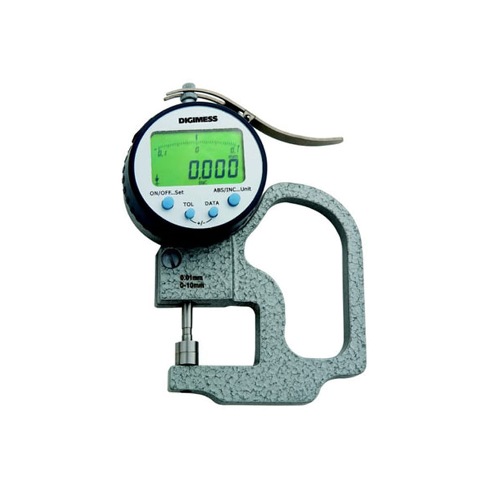 Medidor de Espessura Digital Capacidade 0-10mm Resolução 0,001mm/.00005 ...