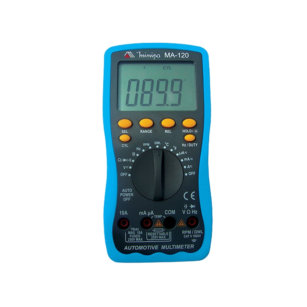 Multímetro Automotivo Digital 3 3/4 Dig. 4000 Contagens CAT II 1000V ...