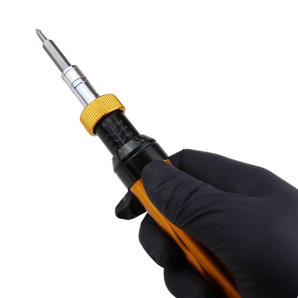 Torquímetro axial ± 5% 0,1- 0,6 x 0,01 N·m encaixe 1/4''com sistema de ...