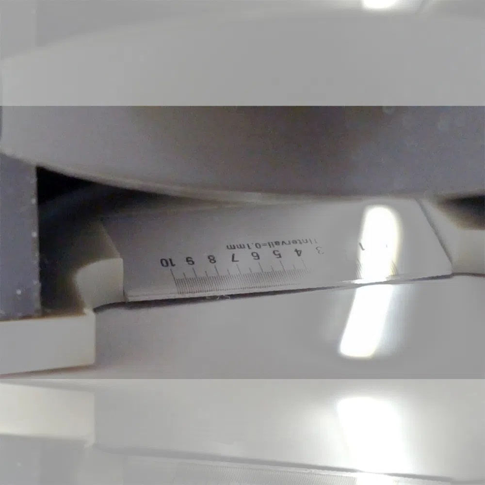 Lupa Graduada Aumento 10x Escala 0-10mm Resolução 0,1mm Novotest.br CE ...